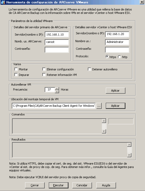 Llenado de la base de datos mediante la herramienta de configuración de ...