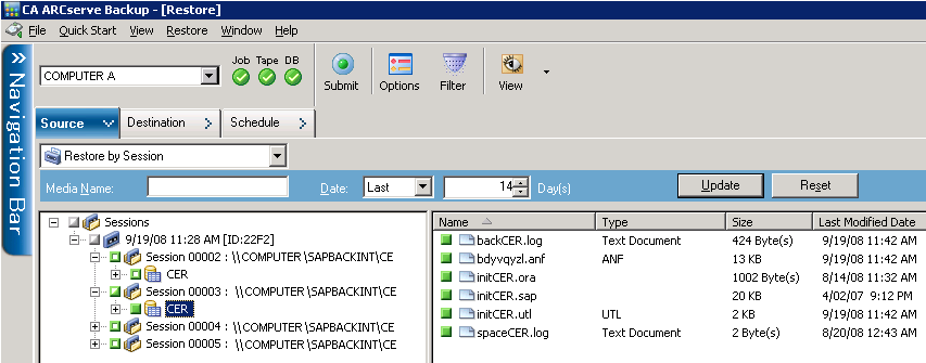 Restore Data to an Alternative Server Using the SAP BACKINT Agent