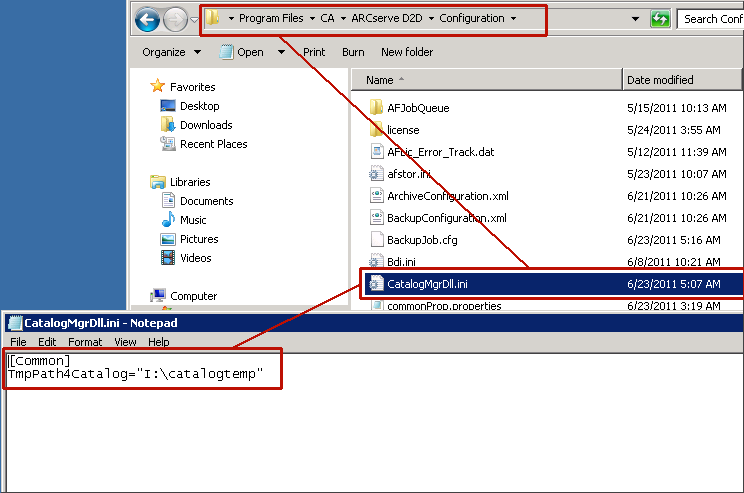 Catalog Job Fails When Backing Up A Large Number Of Files Because Not Enough Space