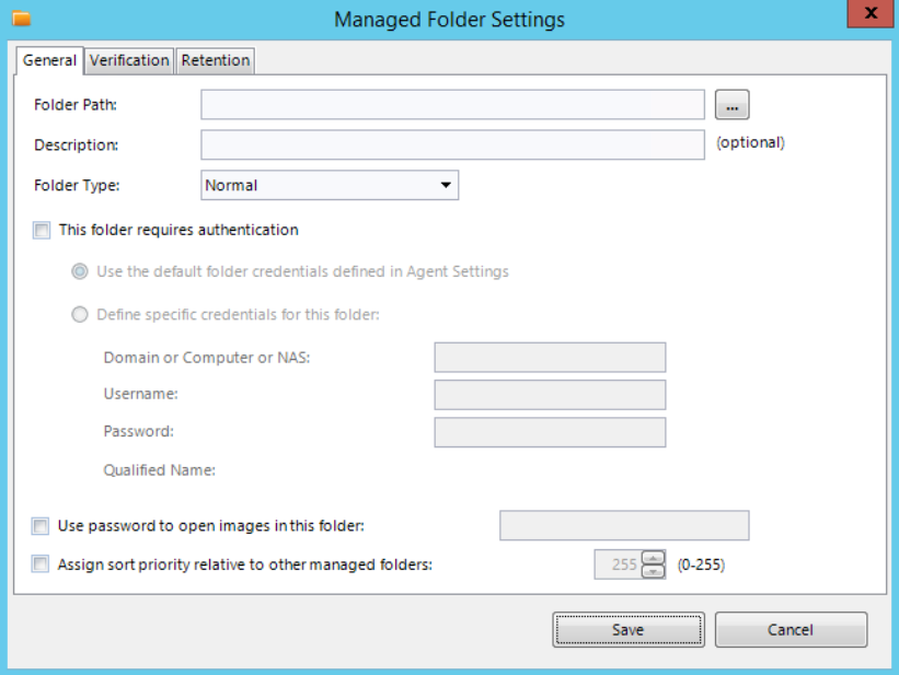 Managed Folder Settings