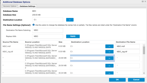 Restore the SQL Database to an Alternate Instance on the Same Server