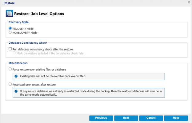 Restore the SQL Database to an Alternate Instance on the Same Server
