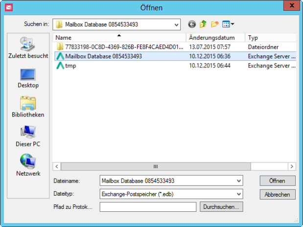 Wiederherstellen von Microsoft Exchange-Daten mit dem Hilfsprogramm zur ...