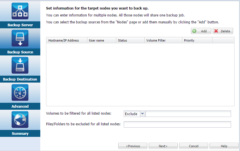 Specify the Backup Source