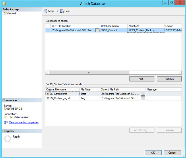 Restore using Mount Database from Recovery Point