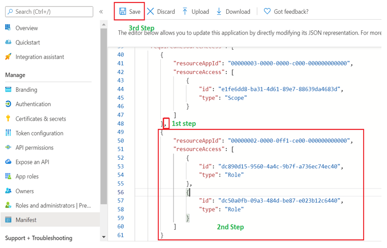 Configuring the API Permissions Manually Without Using the Global ...